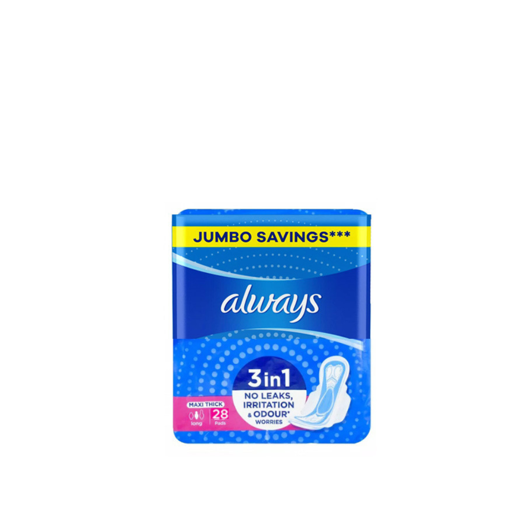 Always 3In1 Maxi Thick 12X28 Long| Personal Hygiene – Feel22