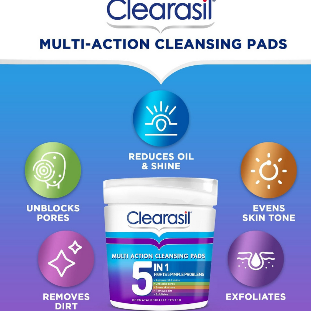Clearasil Ultra 5in1 Cleansing Pad 65 Pads| Skincare Tools – Feel22