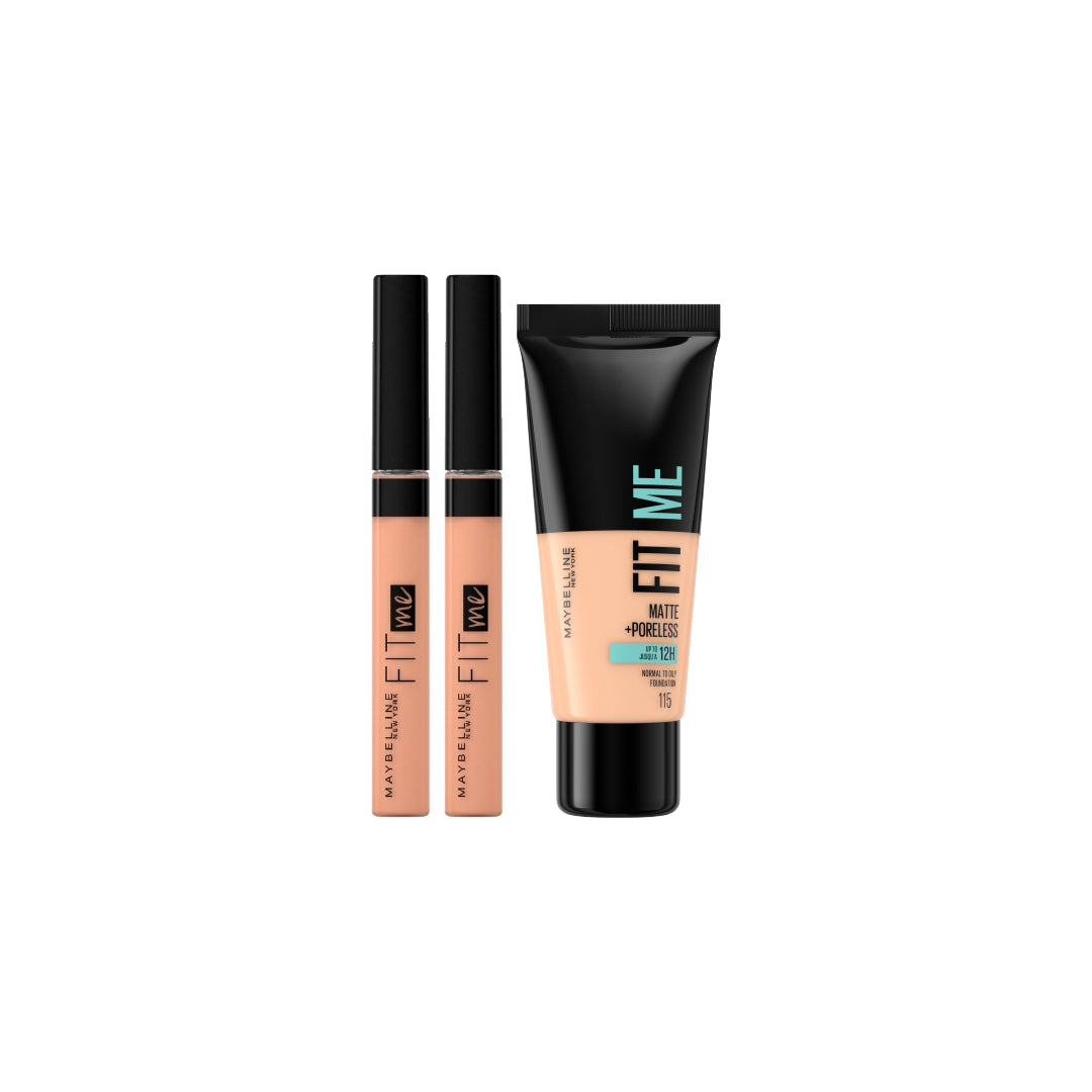 Maybelline New York Fit Me Foundation & Double Concealer Bundle At 20% ...