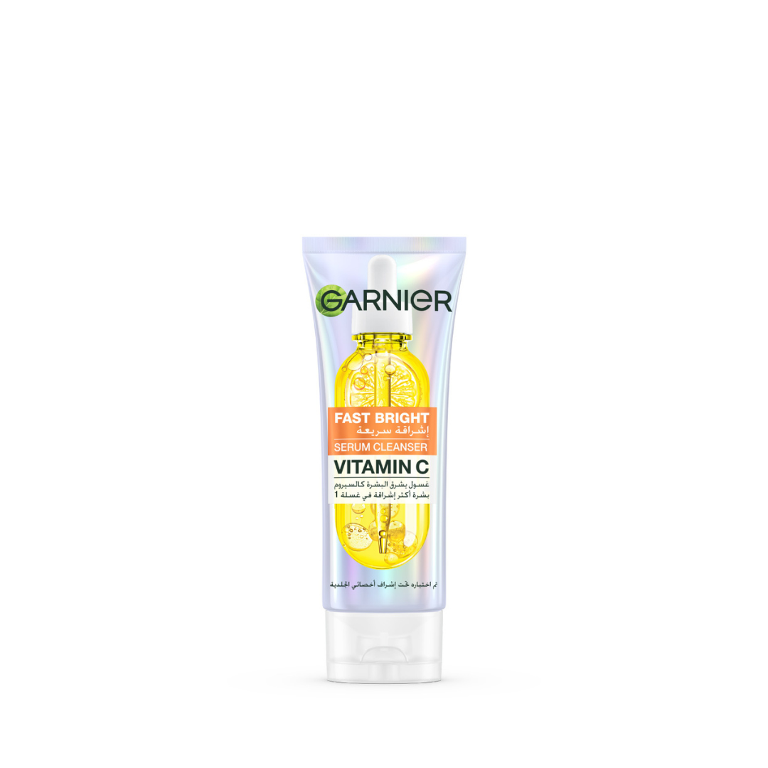 Garnier Fast Bright Serum Cleanser Dual Action Foam Cleanser, Brighten ...