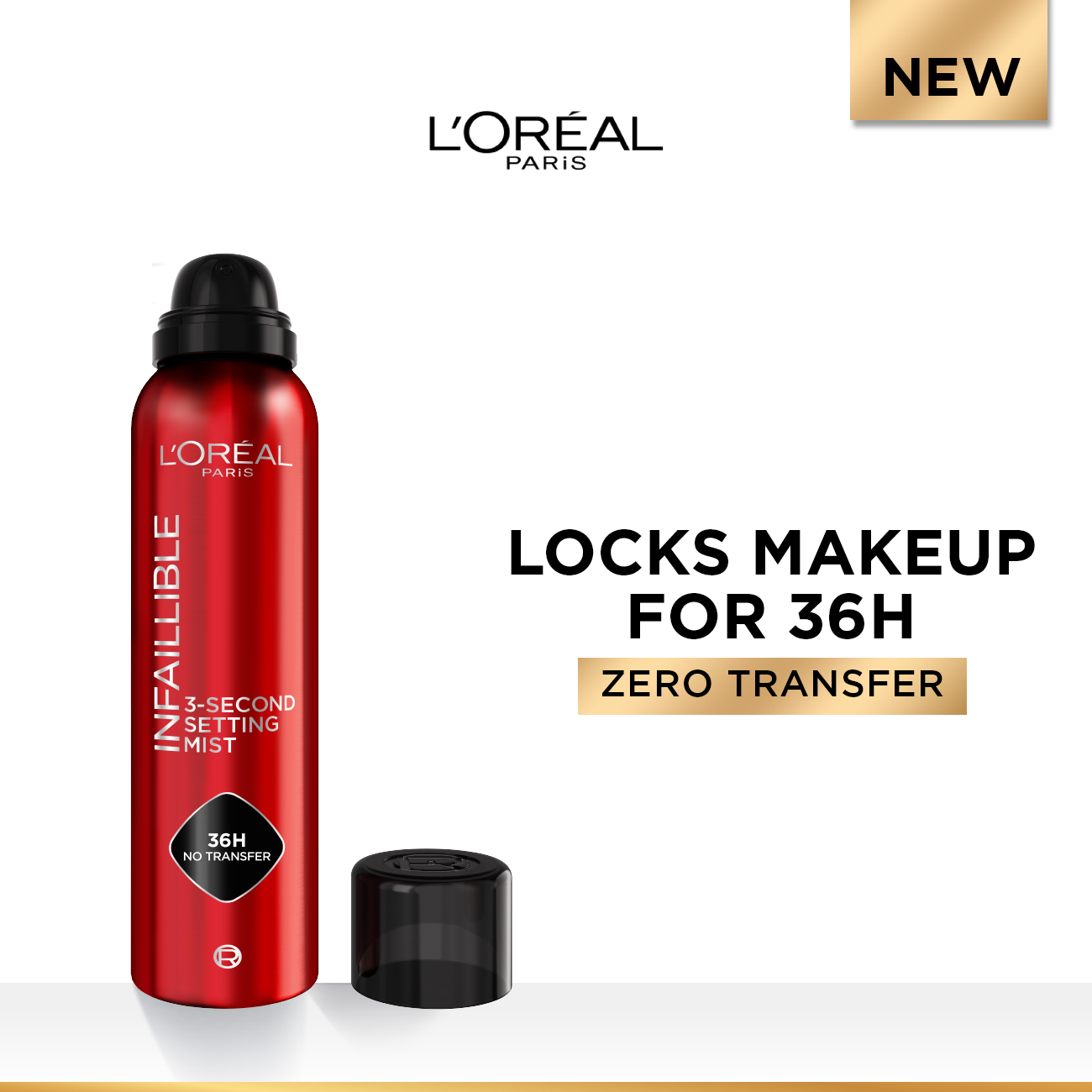 L’Oréal Paris Infaillible 3-second Setting Mist Spray, Locks Makeup Fo ...