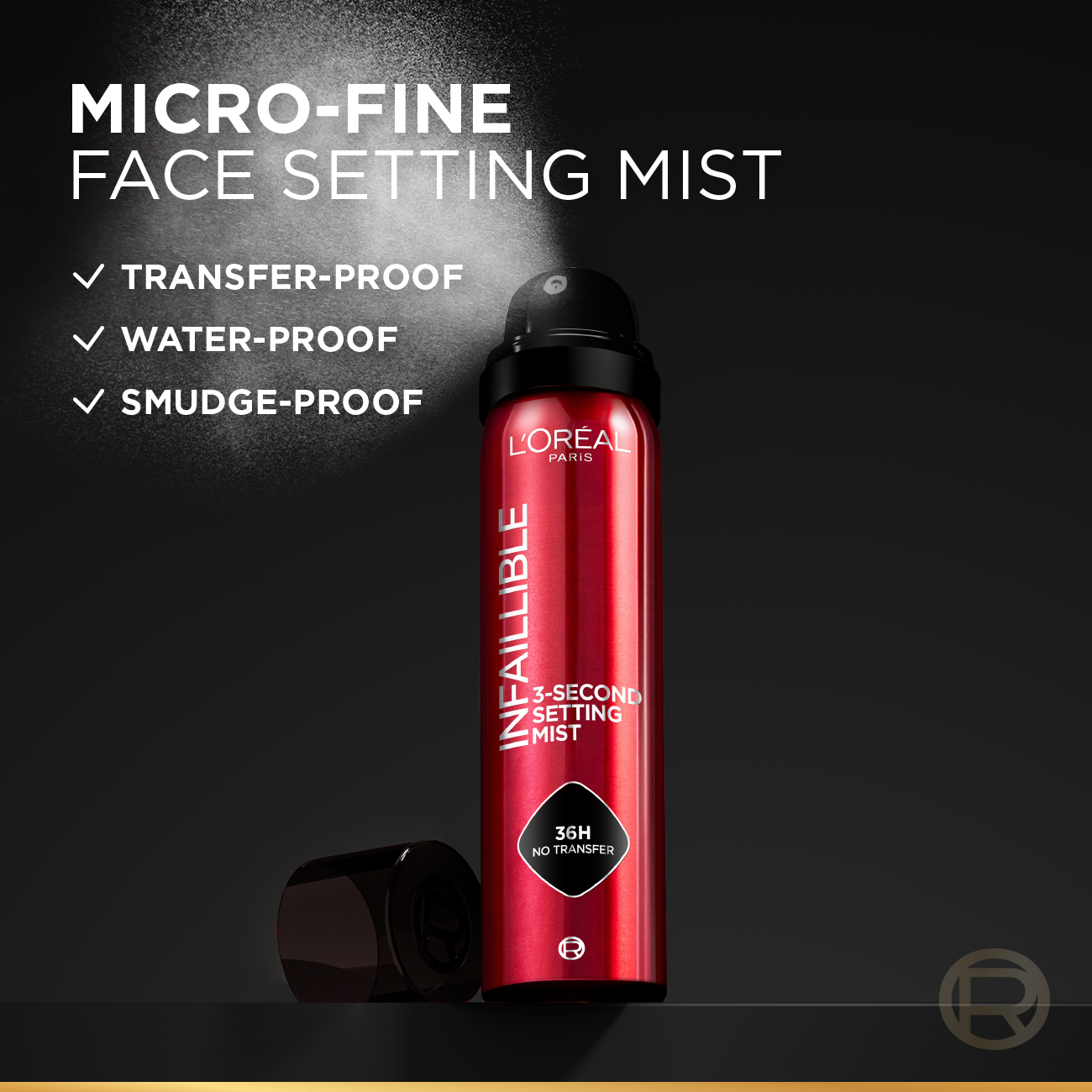 L’Oréal Paris Infaillible 3-second Setting Mist Spray, Locks Makeup Fo ...