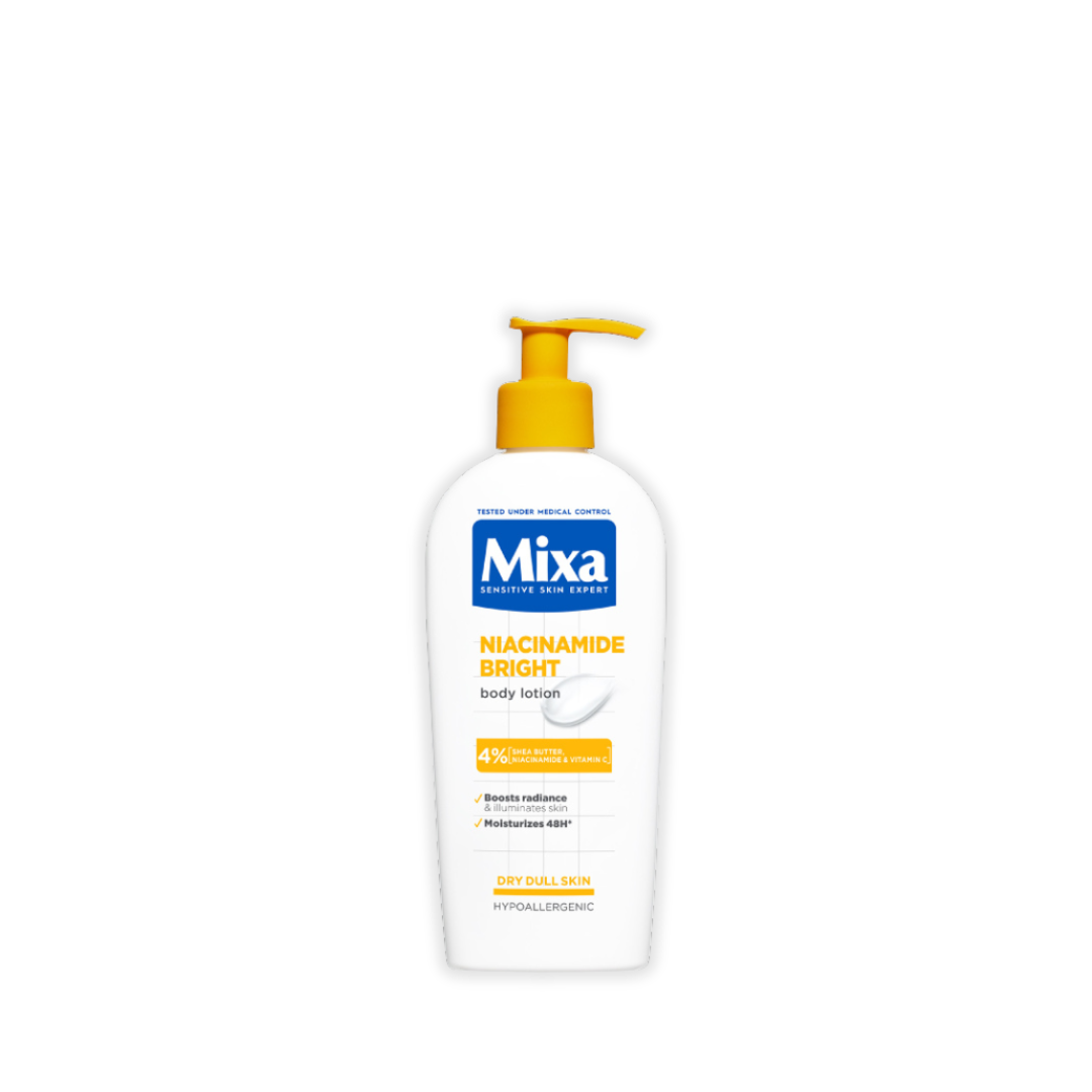 Mixa Niacinamide Bright Body Lotion For Dry & Dull Skin in Need of ...