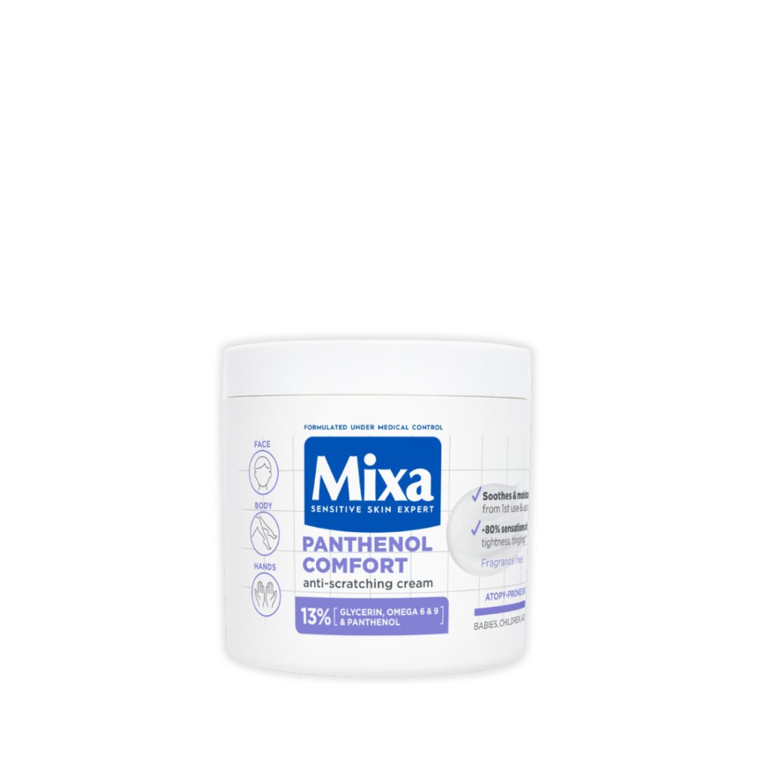 Mixa Panthenol Comfort Face, Hands & Body Anti-Scratching Cream Jar For ...