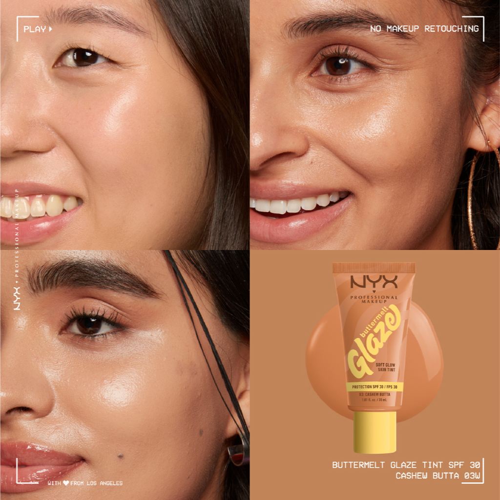 NYX Professional Makeup Buttermelt Glaze Soft Glow Skin Tint + SPF/FPS ...