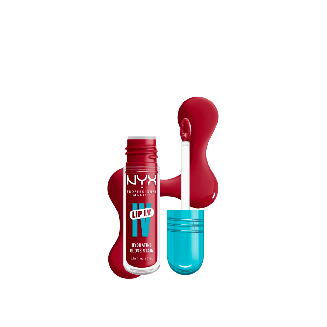 NYX Professional Makeup Lip IV Hydrating Gloss Stain, Lip Gloss, Up to ...