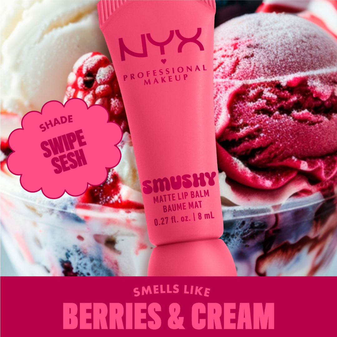 NYX Professional Makeup Smushy Matte Lip Balm, Soft Diffused Color ...