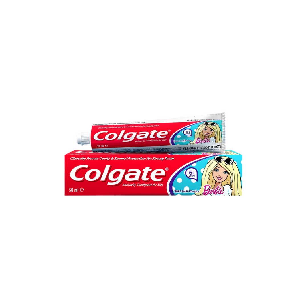 Colgate Kids Girls Fluoride 6+ Barbie Toothpaste 50ml |FEEL22| LEBANON ...
