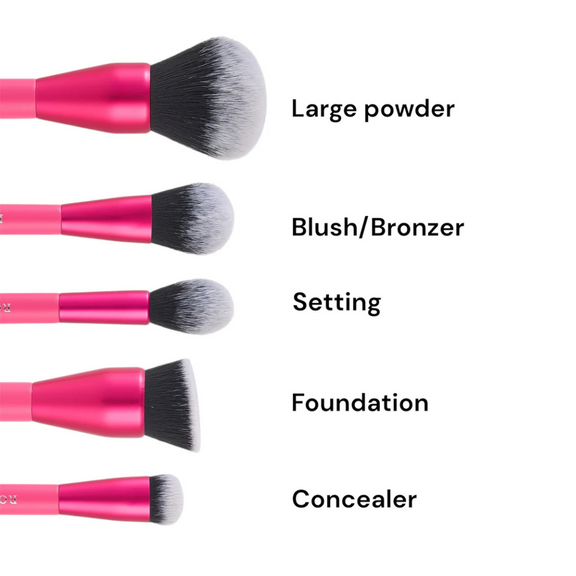 Royal Cosmetics Hot Pink Renewed -11pcs Brush Set | Makeup Tools – Feel22