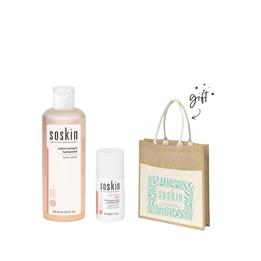 Soskin Tonic Lotion & Hyaluronic Serum Bundle + Free Tote | Skincare ...
