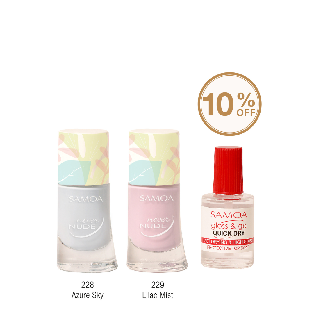 Samoa Never Nude + Gloss & Go Bundle At 10% | Nail Care – Feel22