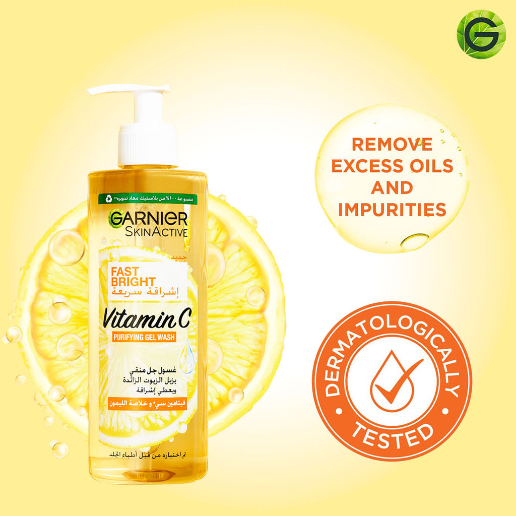 Garnier Fast Bright Wash With Vitamin C 400ml| Feel22 | Lebanon
