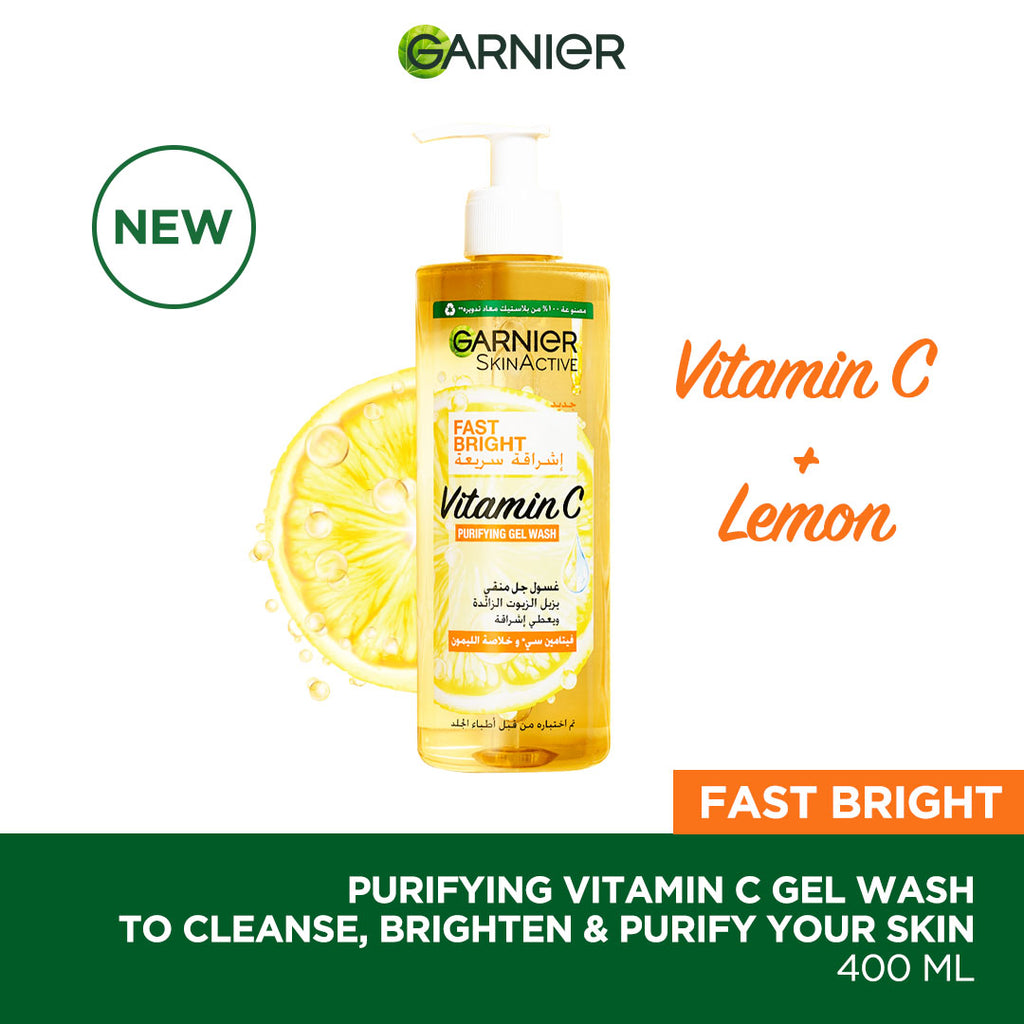 Garnier Fast Bright Wash With Vitamin C 400ml| Feel22 | Lebanon