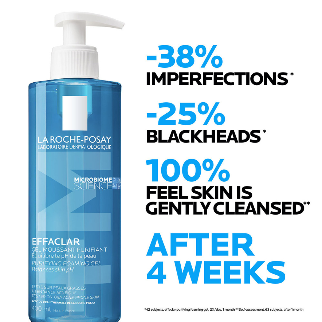 La Roche-Posay Effaclar Acne Foaming Cleansing Gel for Oily Skin 400ml ...