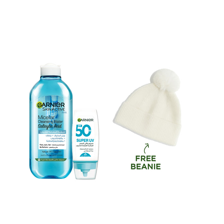 Garnier Fast Clear Micellar Water & Sunscreen Bundle At 20% Off + Free ...