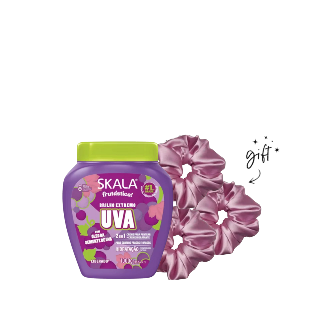 Skala 2 in 1 Uva (Grape) Treatment Mask + 3 Free scrunchies Bundle ...
