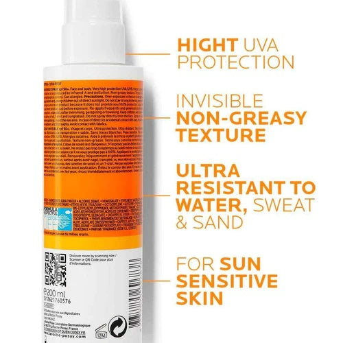 La Roche-Posay Anthelios Invisible Sunscreen Spray SPF50 +| Skincare ...