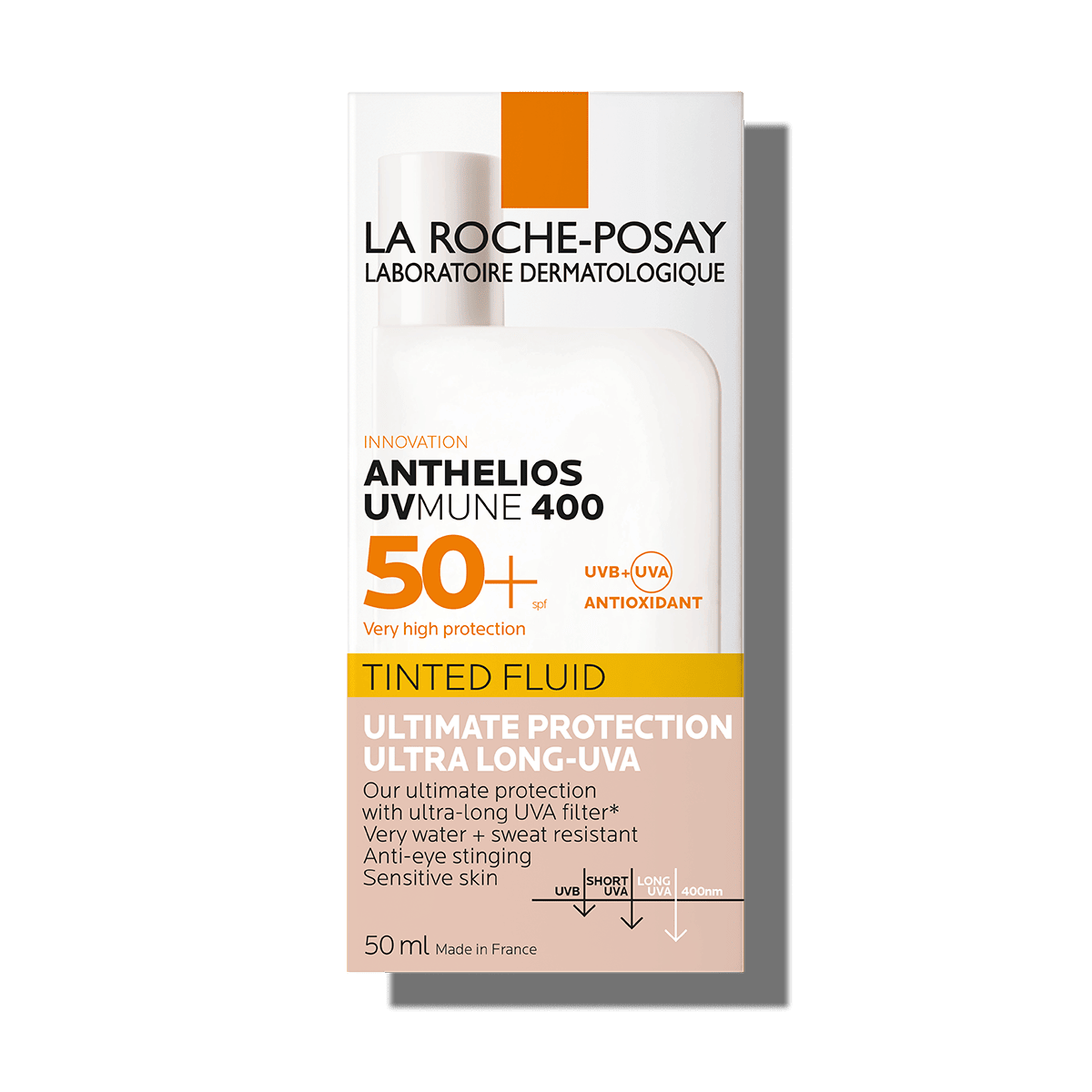 La Roche-Posay Anthelios UVMune 400 Invisible Tinted Sunscreen SPF50 ...
