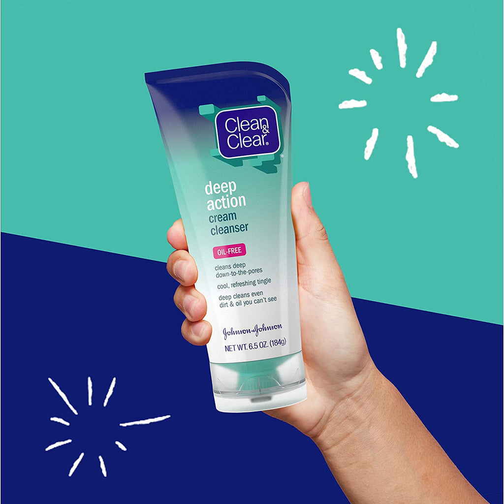 Clean & Clear Deep Action Cream Wash - Oil Free | Lebanon – Feel22