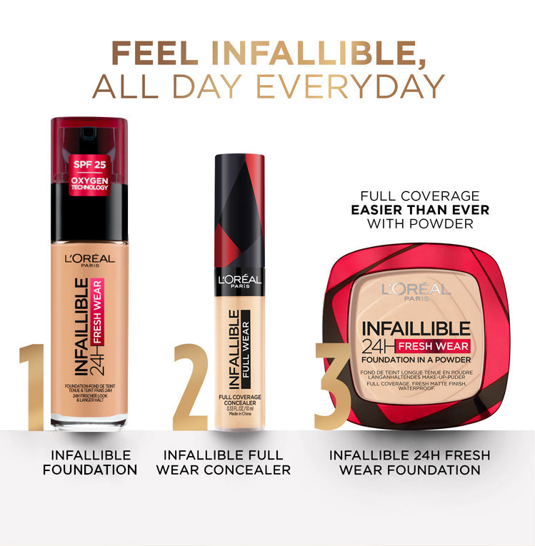 L’Oréal Paris Infaillible Up to 24H Fresh Wear Foundation in a Powder ...